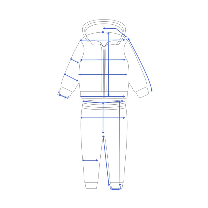 Create Your Tracksuit 1 Size Chart | Sizely