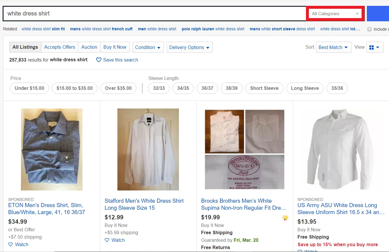 How to Use eBay Search - A Beginners Guide | Size.ly Blog