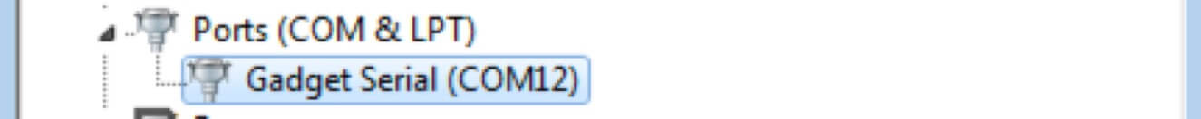 Configuración: Modo de transmisión en serie por USB