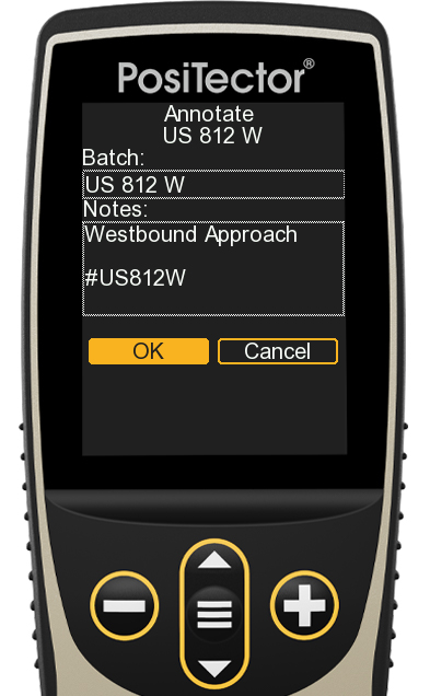 PosiTector 6000 Batch Annotation