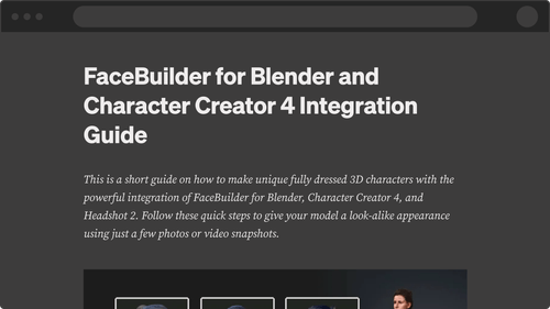 FaceBuilder × Character Creator 4 integration
