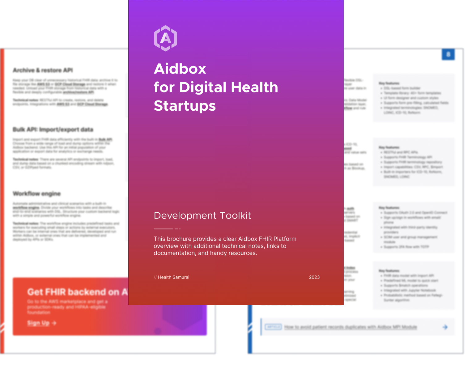 Aidbox for Startups Toolkit Brochure