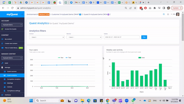 Online Training and Coaching Platform | myQuest