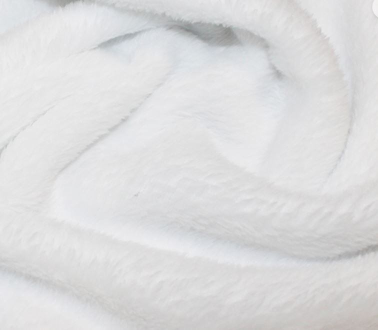 White Supersoft Double Sided Fluffy Cuddle Fleece