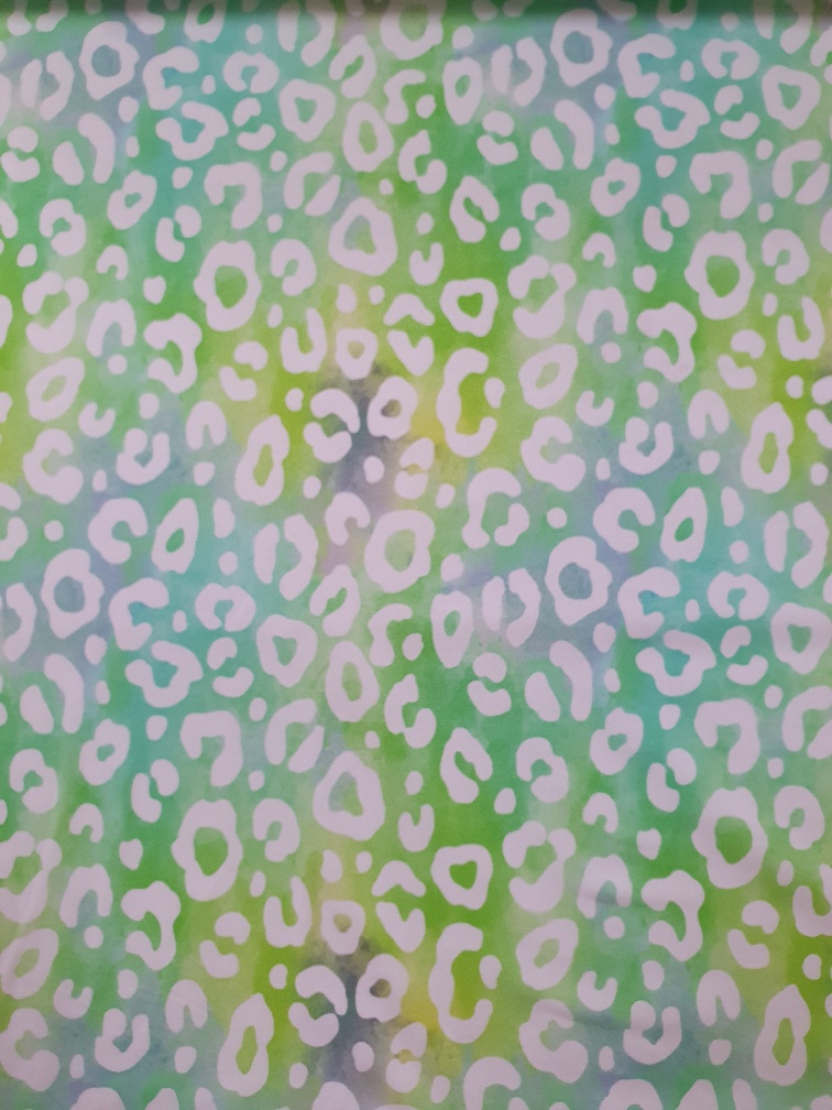 Lime Leopard Print Ombre French Terry