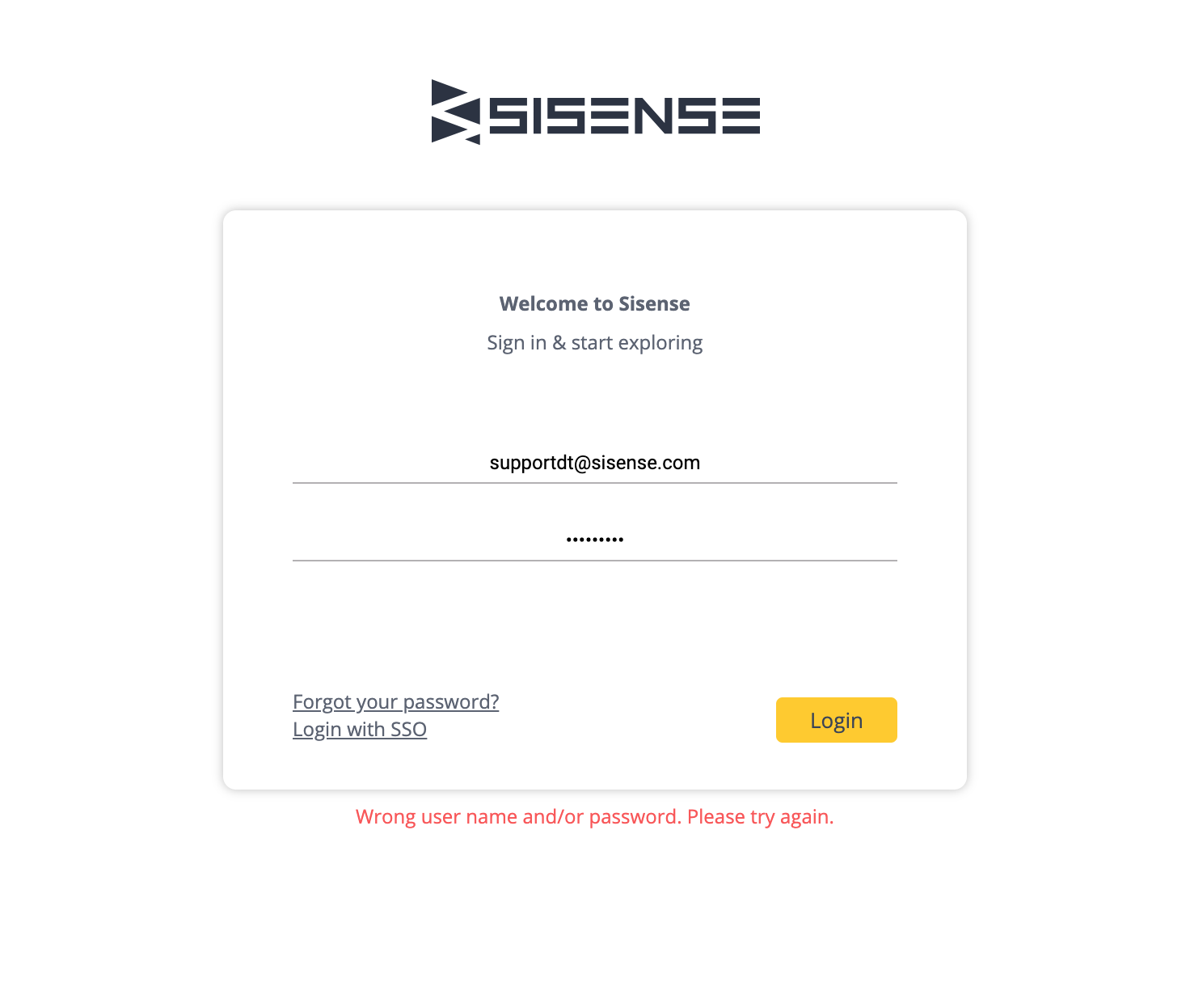 Log In To Sisense for Cloud Data Teams | Sisense for Cloud Data Teams