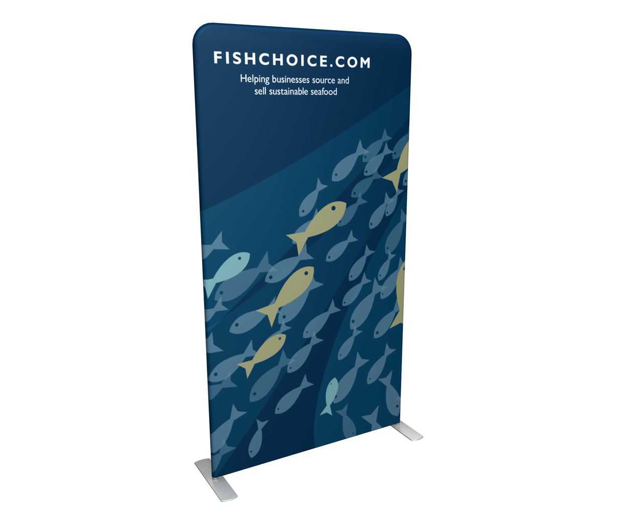 Waveline 48" Double-Sided Banner Stand | Trade Show Booth Display