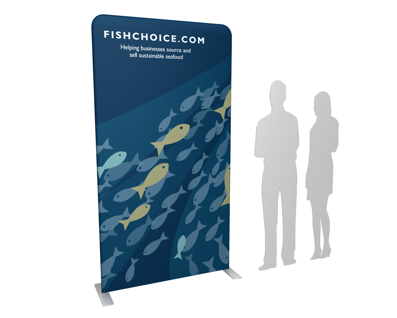 Waveline 48" Double-Sided Banner Stand | Trade Show Booth Display