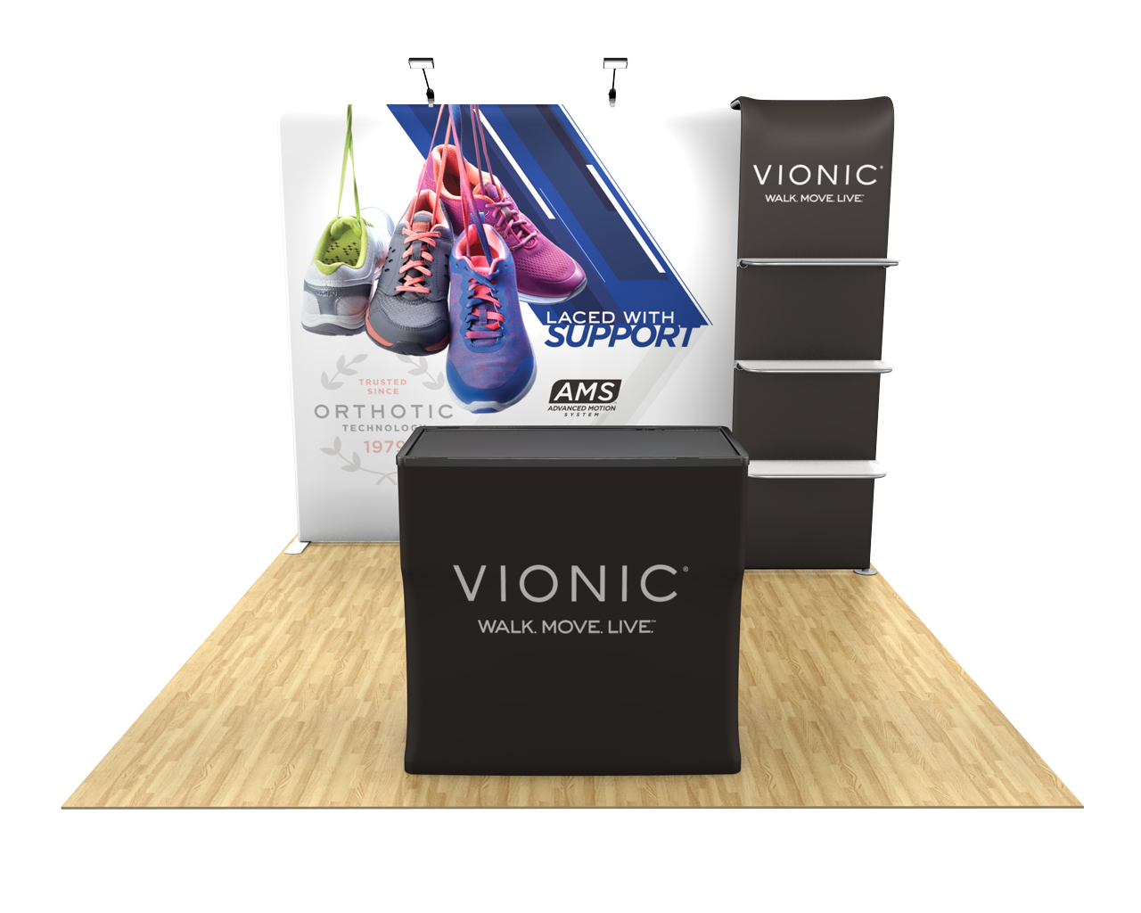 Waveline Waterfall 10x10 Trade Show Display Kit | Trade Show Booth Display