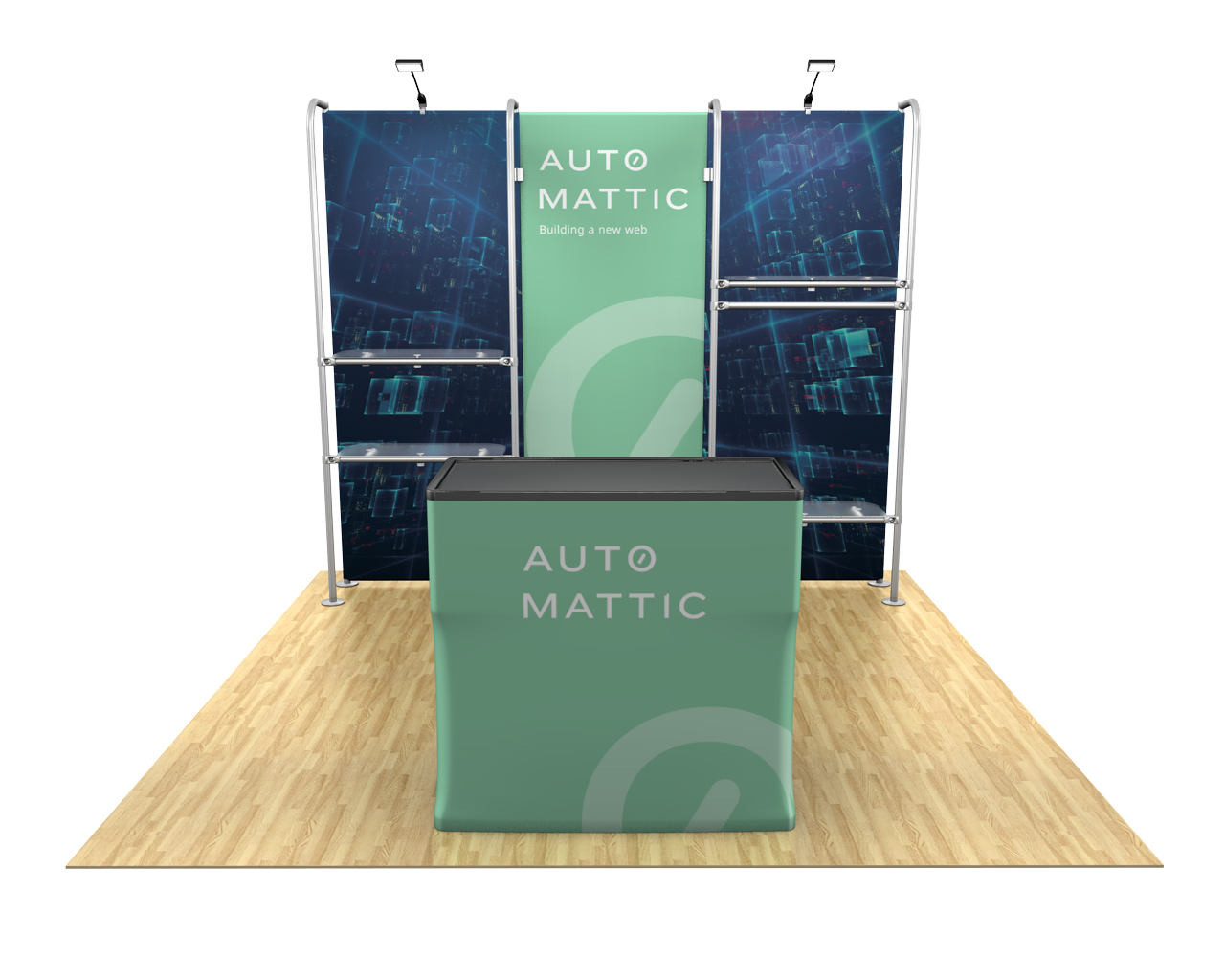 Waveline Merchandiser 10ft Trade Show Display Kit - 10.12 | Trade Show ...
