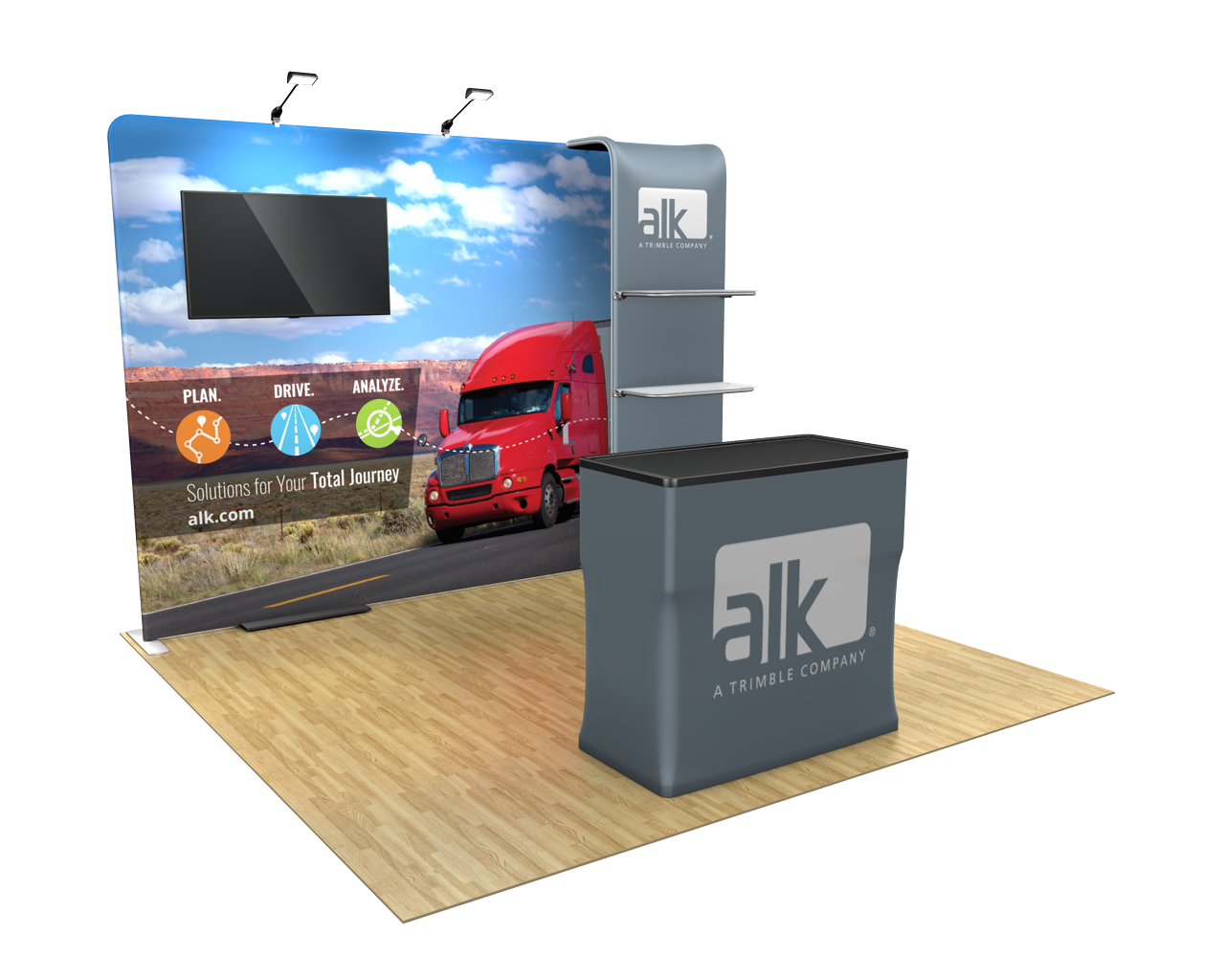 Waveline Media 10ft Trade Show Display Kit - 10.11 | Exhibit Booth