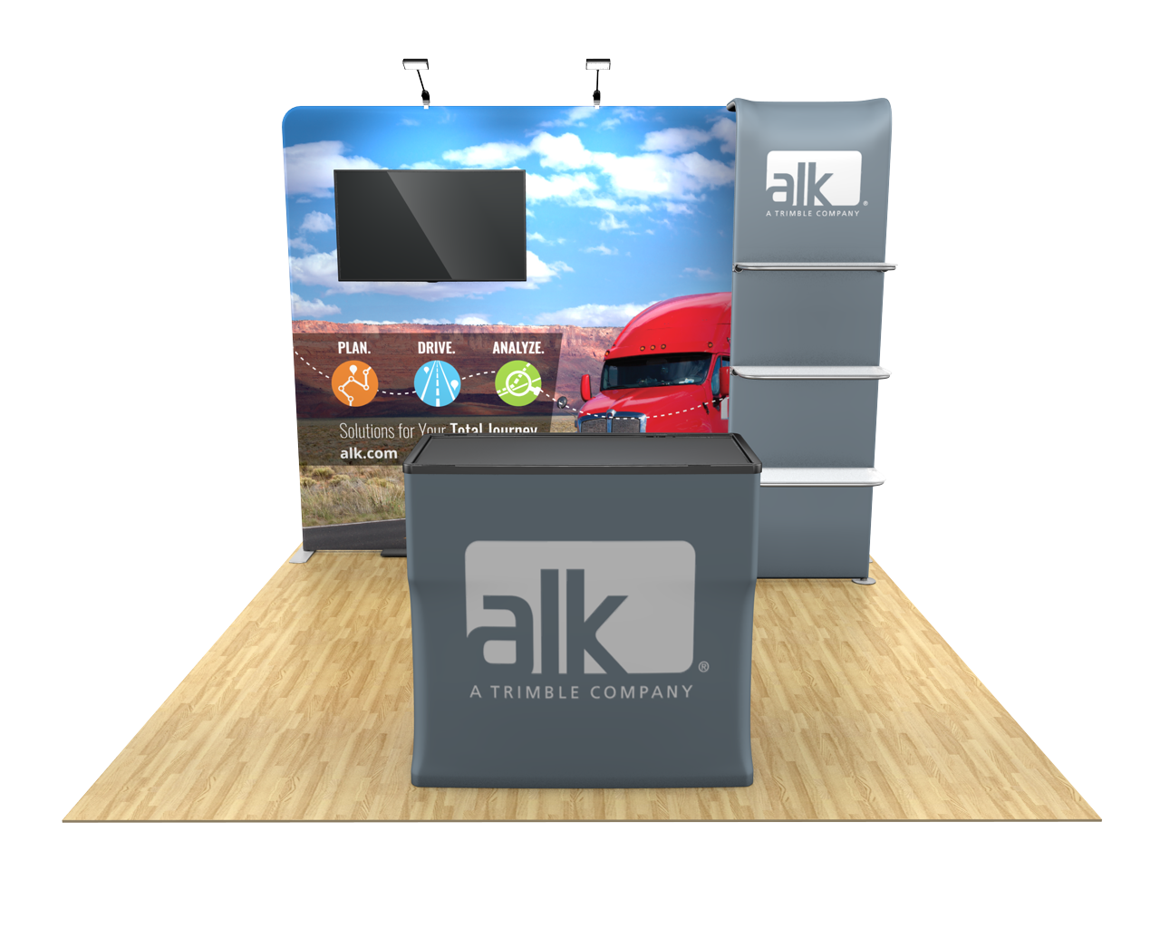 Waveline Media 10ft Trade Show Display Kit - 10.11 | Exhibit Booth