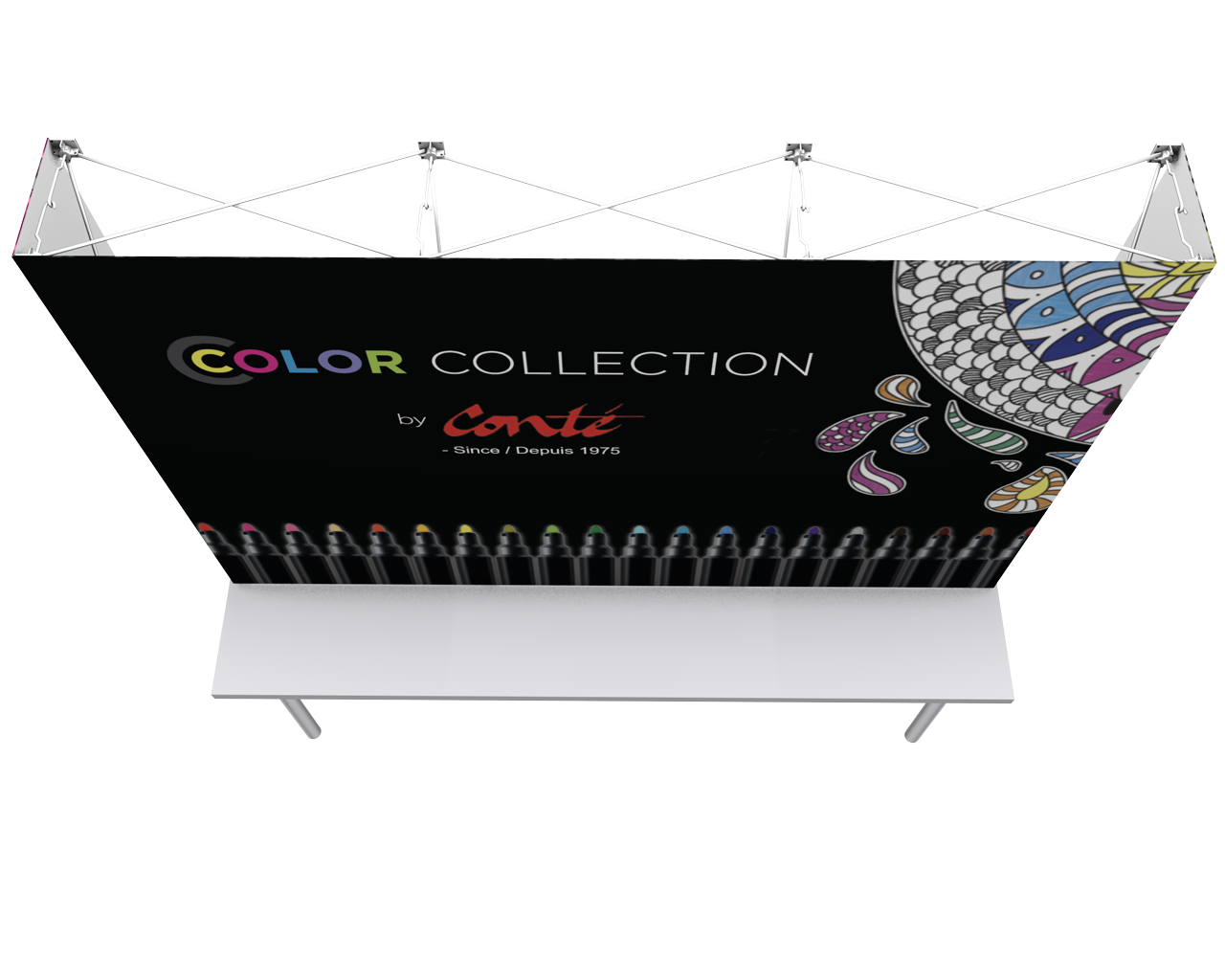 OneFabric 8ft Flat Tabletop Display | Trade Show Booth Display