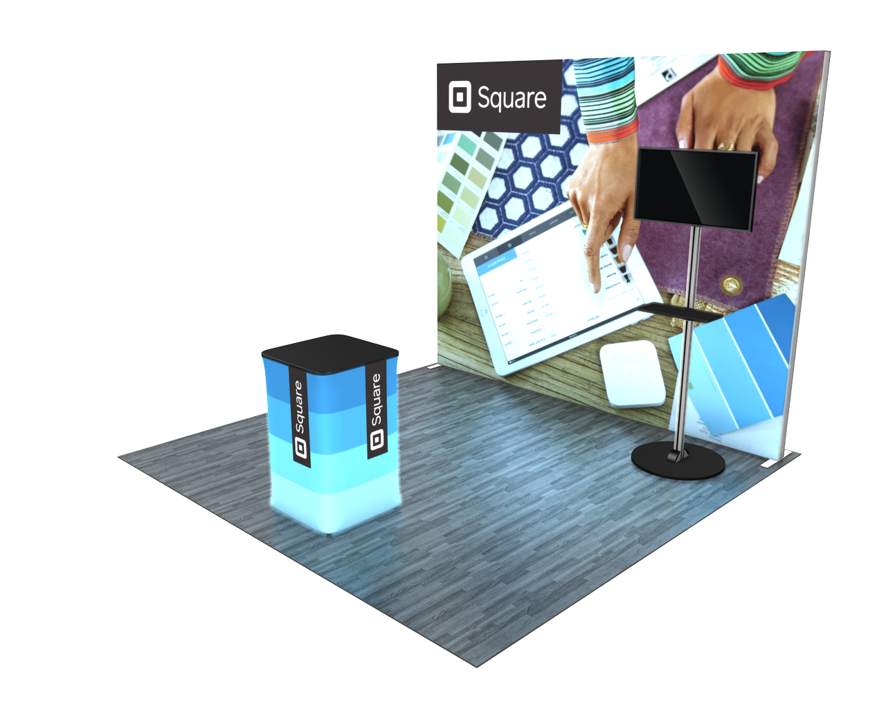 Infinity Pro Backlit 10ft Trade Show Display Kit - 10.06 | Exhibit Booth