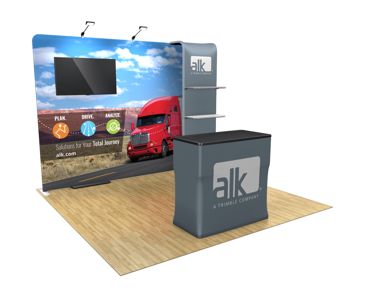 Waveline Media 10ft Trade Show Display Kit - 10.11 | Exhibit Booth