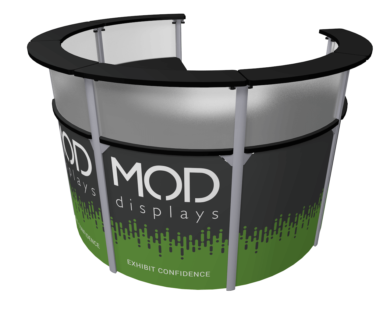 Exhibitline RD45.6 Reception Desk | Trade Show Counter | MODdisplays