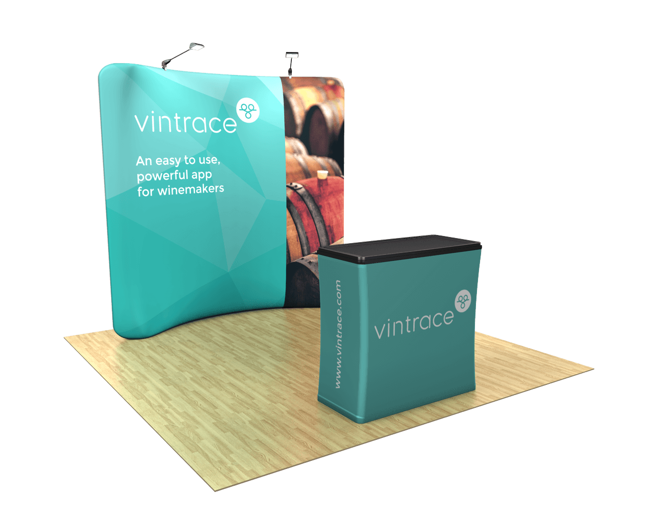 Waveline Curved 8ft Trade Show Display Kit | Exhibit Booth