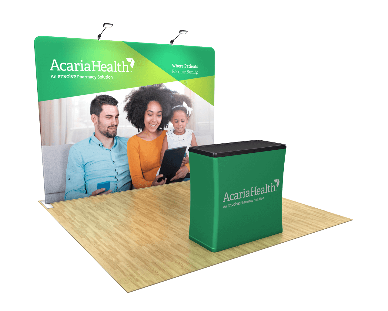 Waveline Flat 10ft Trade Show Display Kit | Exhibit Booth