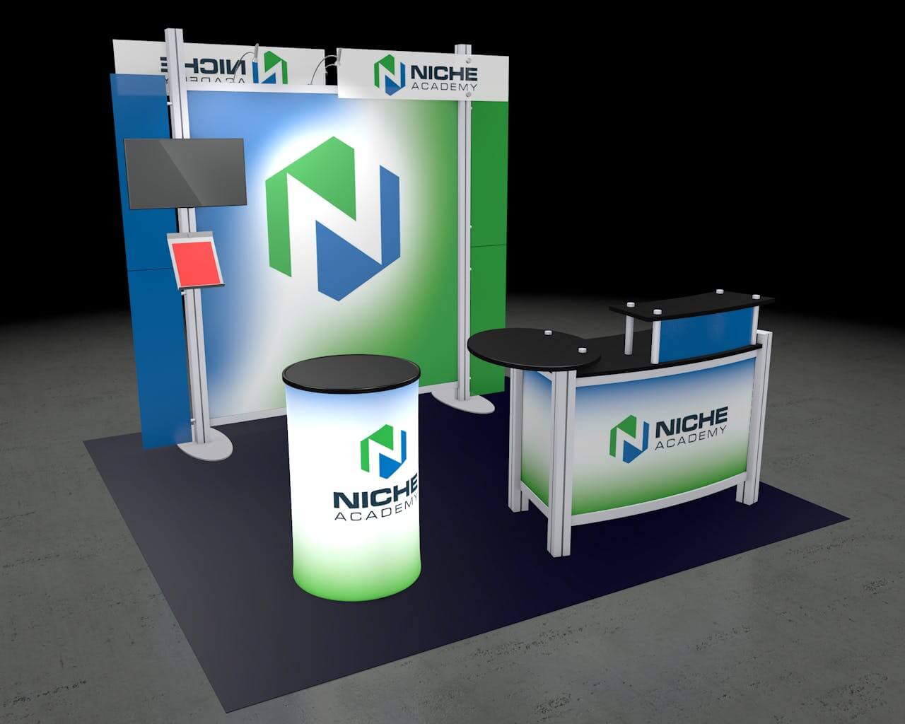 Niche Academy 10x10 Double-Sided XVline 10.01 Kit with Backlit ...