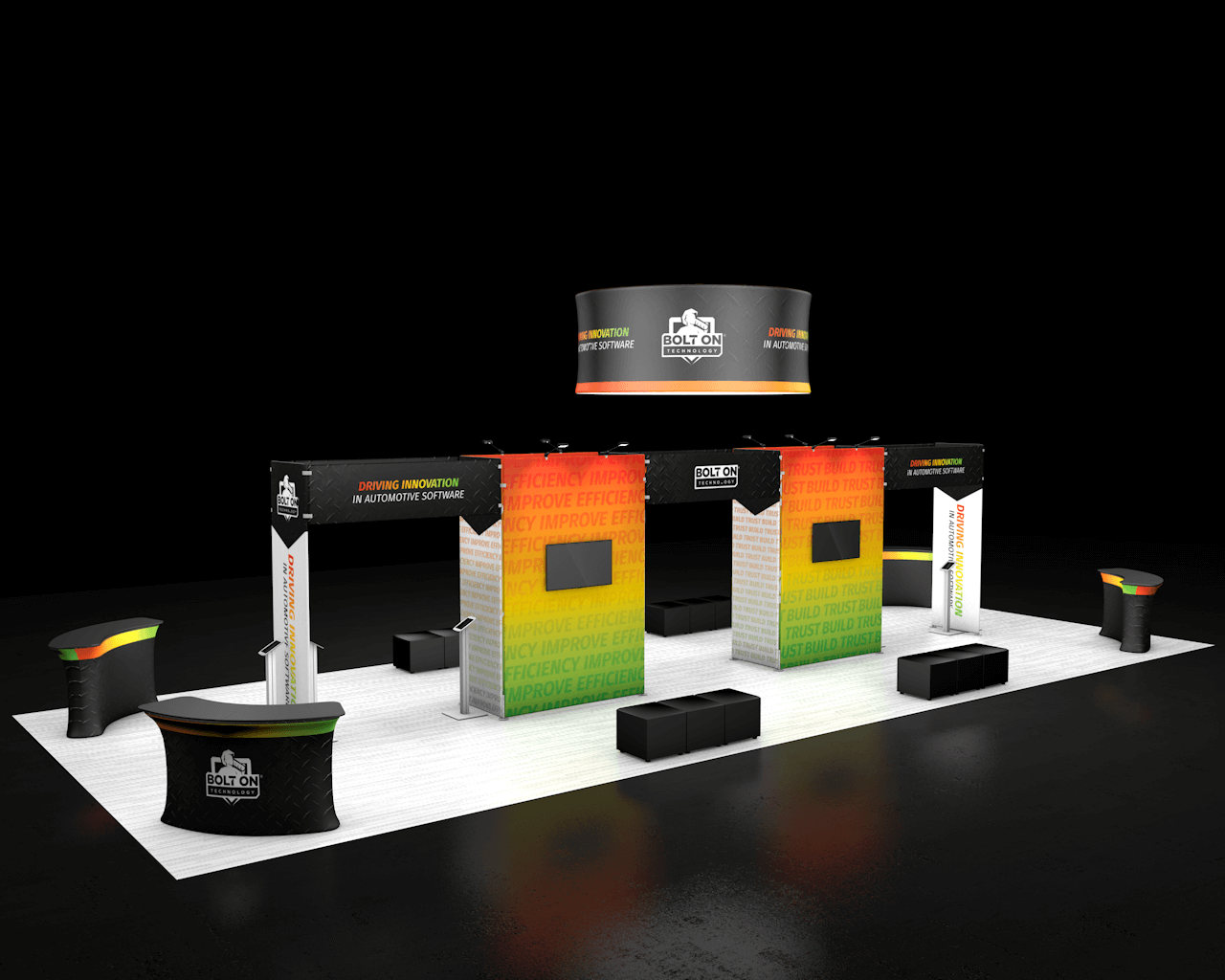 BOLT ON TECHNOLOGY 20x20 Waveline Media Display Kit