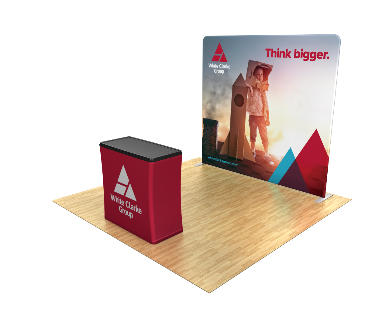 Waveline Flat 8ft Trade Show Display Kit | Exhibit Booth | MODdisplays