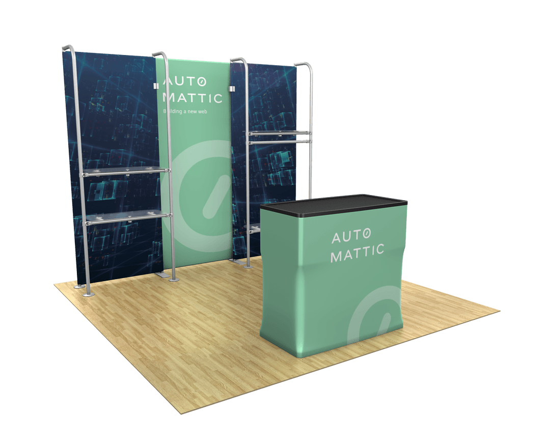 Waveline Merchandiser 10ft Trade Show Display Kit - 10.12 | Trade Show ...