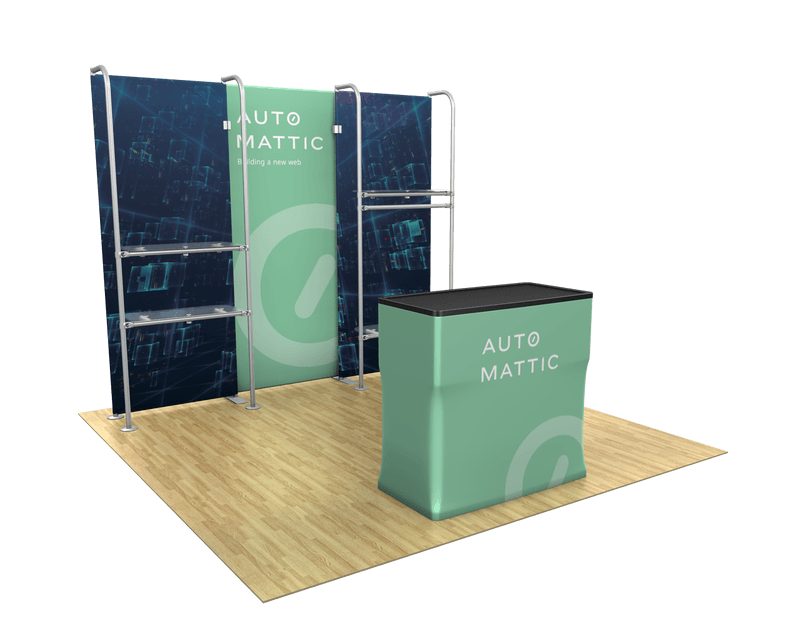 Waveline Merchandiser 10ft Trade Show Display Kit - 10.12 | Trade Show ...