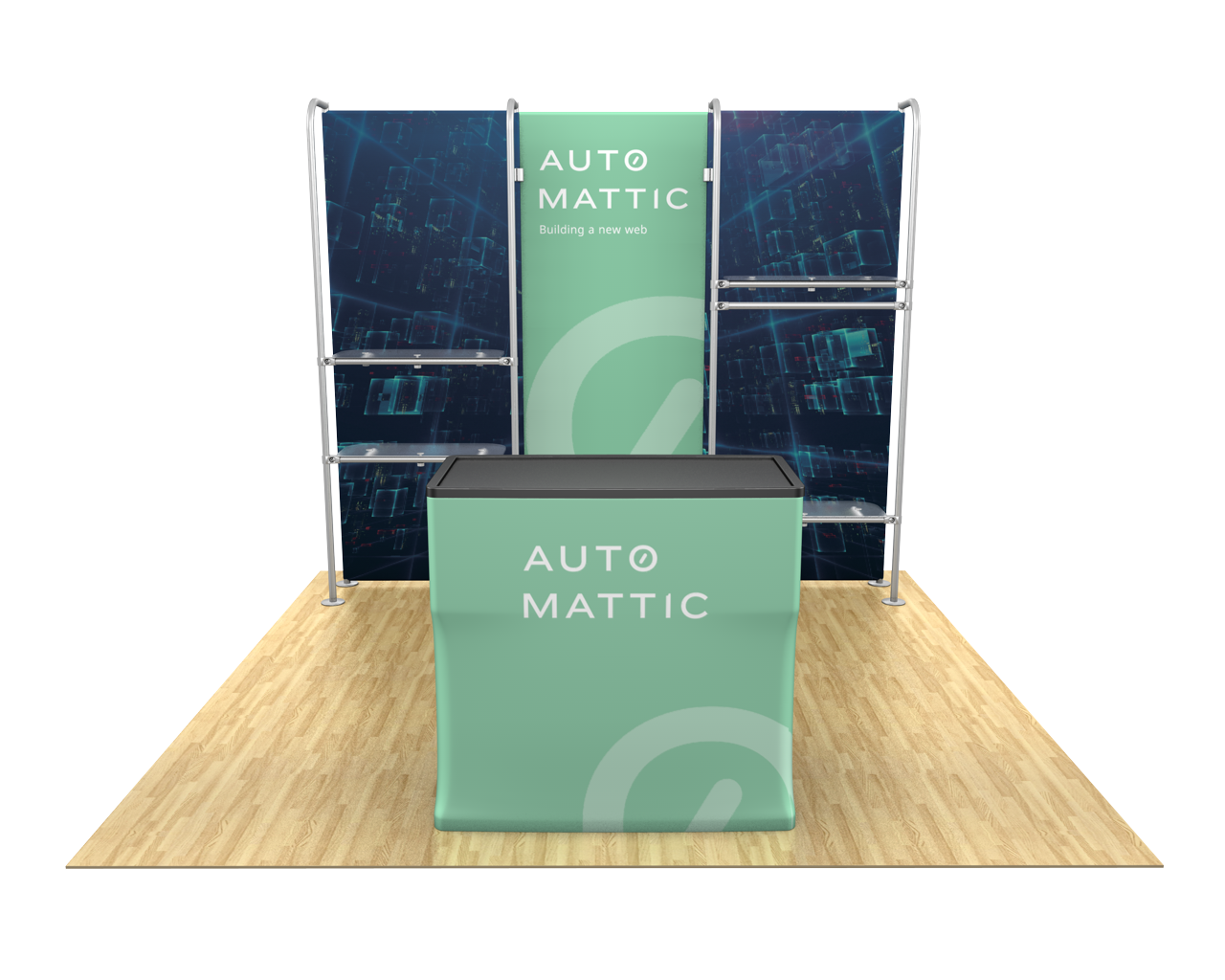 Waveline Merchandiser 10ft Trade Show Display Kit - 10.12 | Trade Show ...