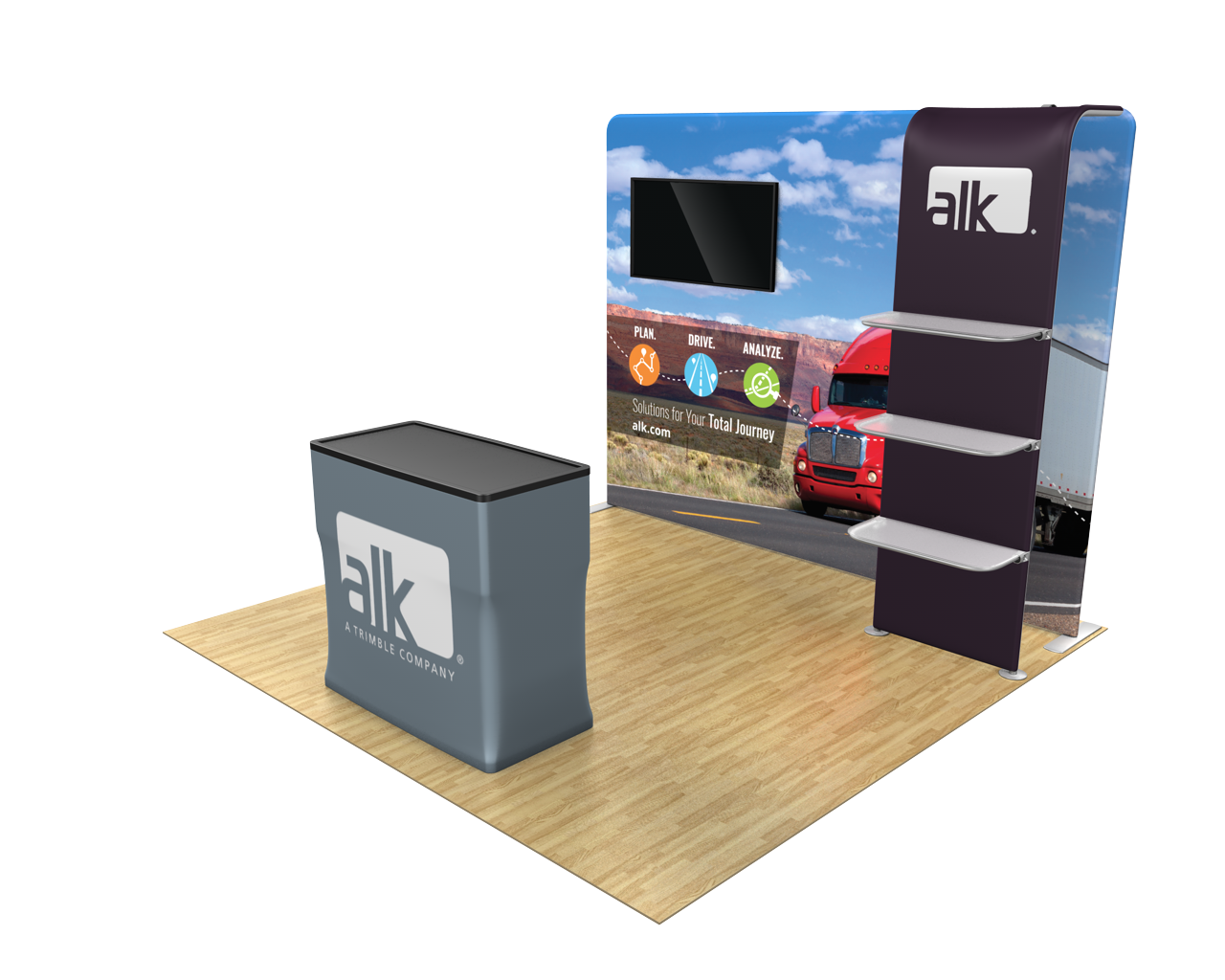 Waveline Media 10ft Trade Show Display Kit - 10.11 | Exhibit Booth