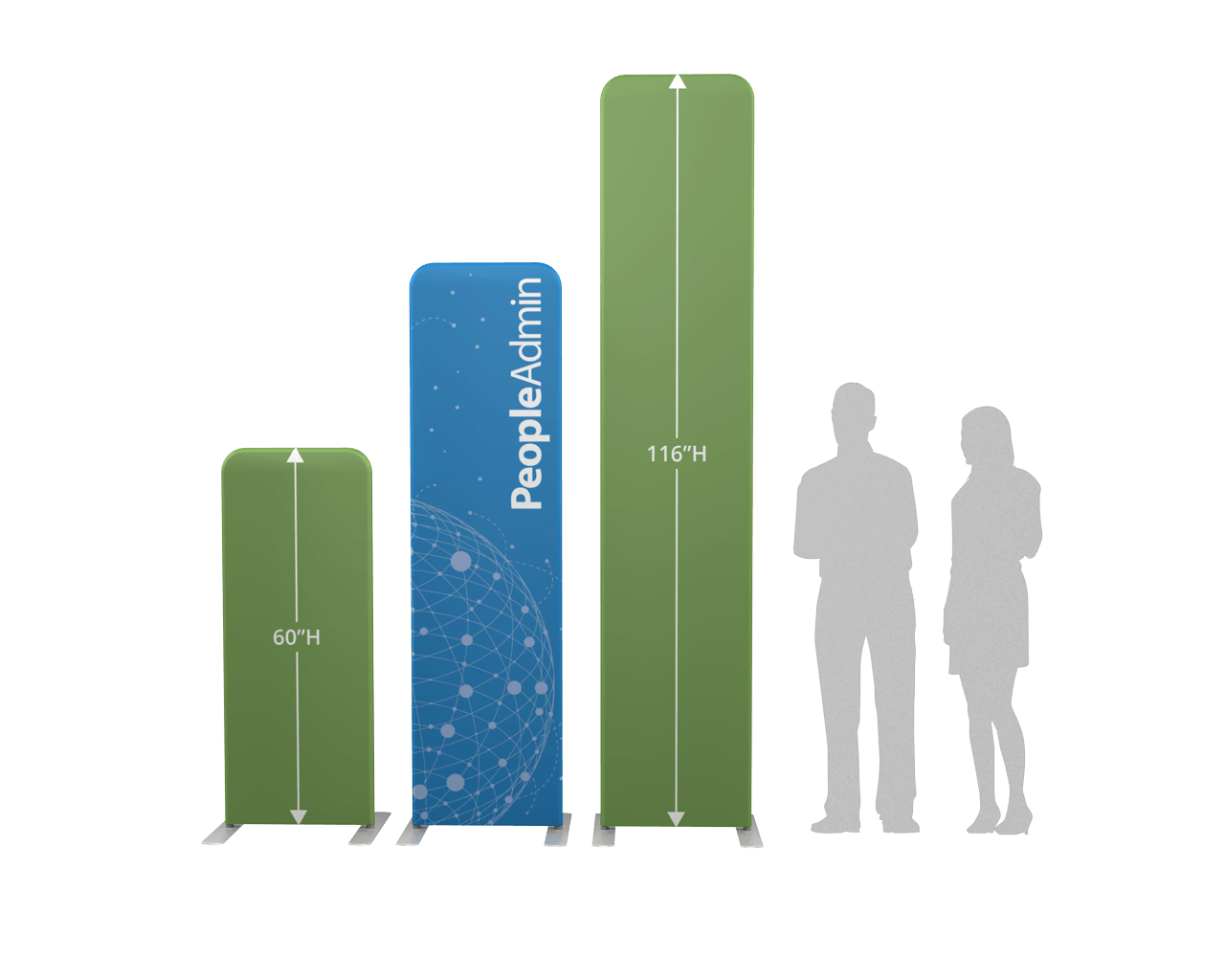 Waveline 24" Double-Sided Banner Stand | Trade Show Booth Display ...