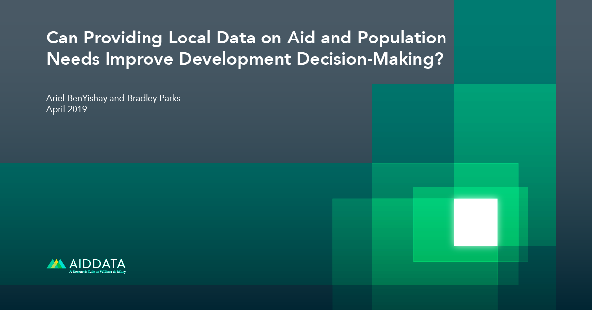 AidData | Can Providing Local Data on Aid and Population Needs Improve ...