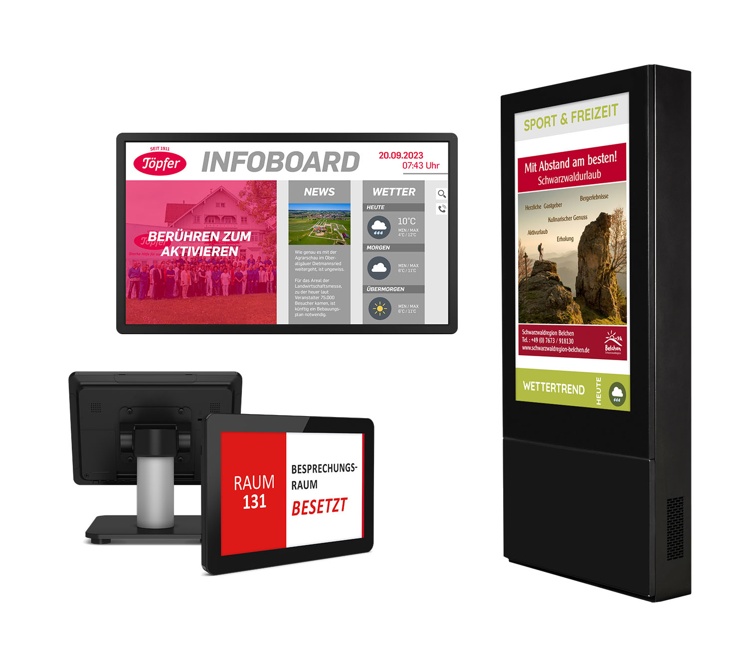 Touch-Displays für effektives Digital Signage | Finden Sie Ihre Lösung von Wedeko