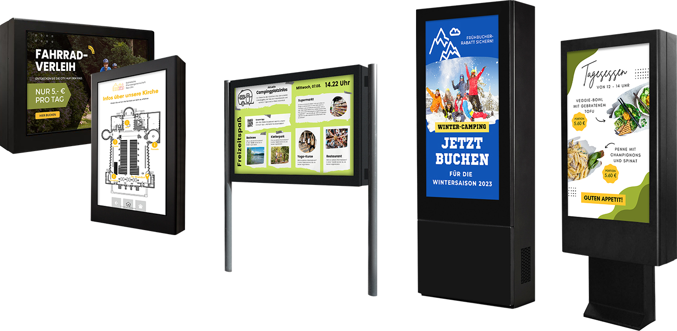 Outdoor Digital Signage: alles was man wissen muss! | Wedeko Digital Signage