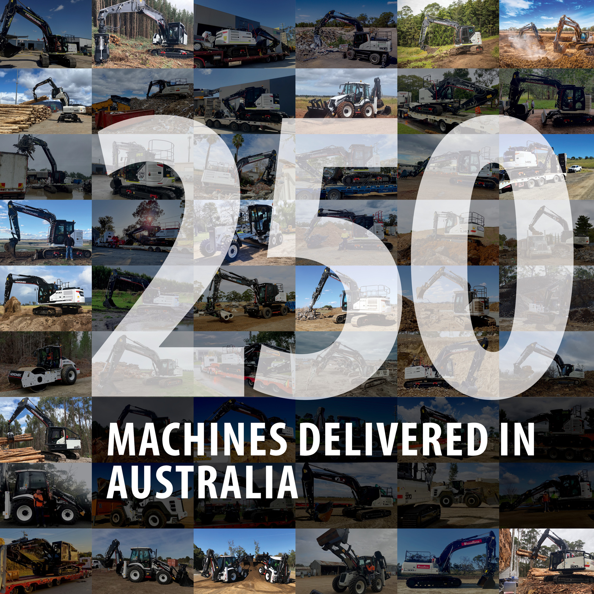Hidromek milestone: 250 machines sold in Australia