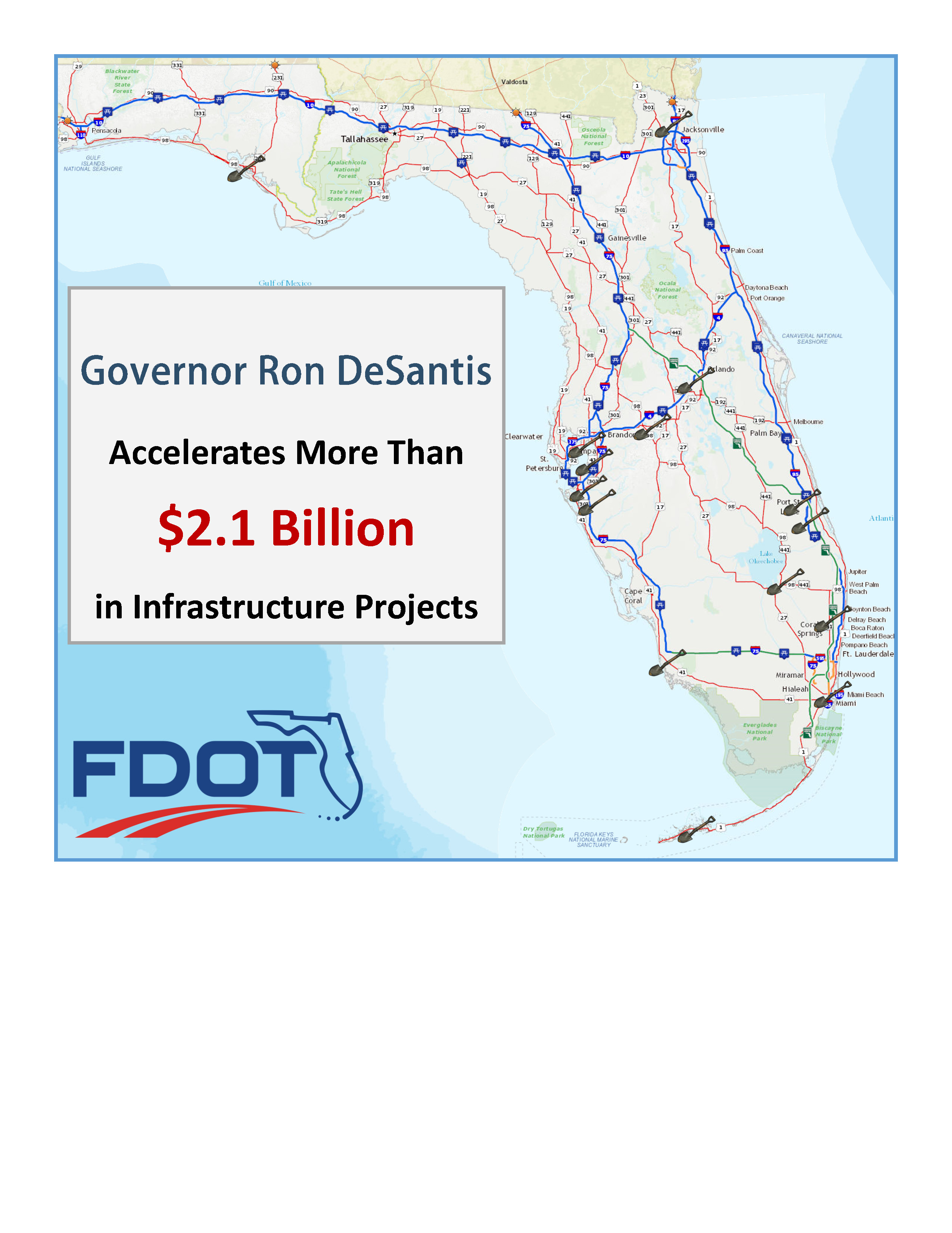 FDOT Accelerates Critical Infrastructure Projects Valued at $2.1 Billion
