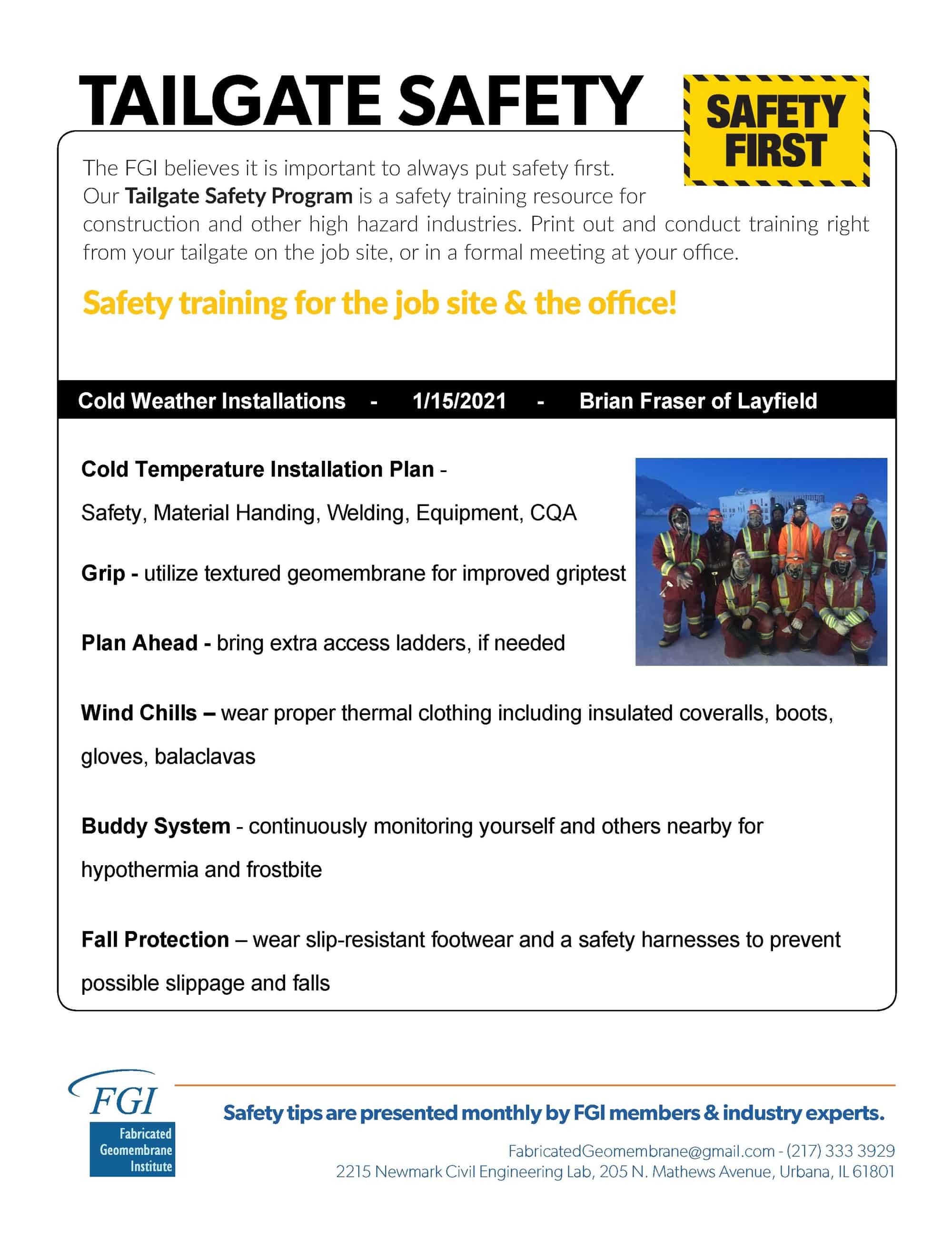 Tailgate Safety Program