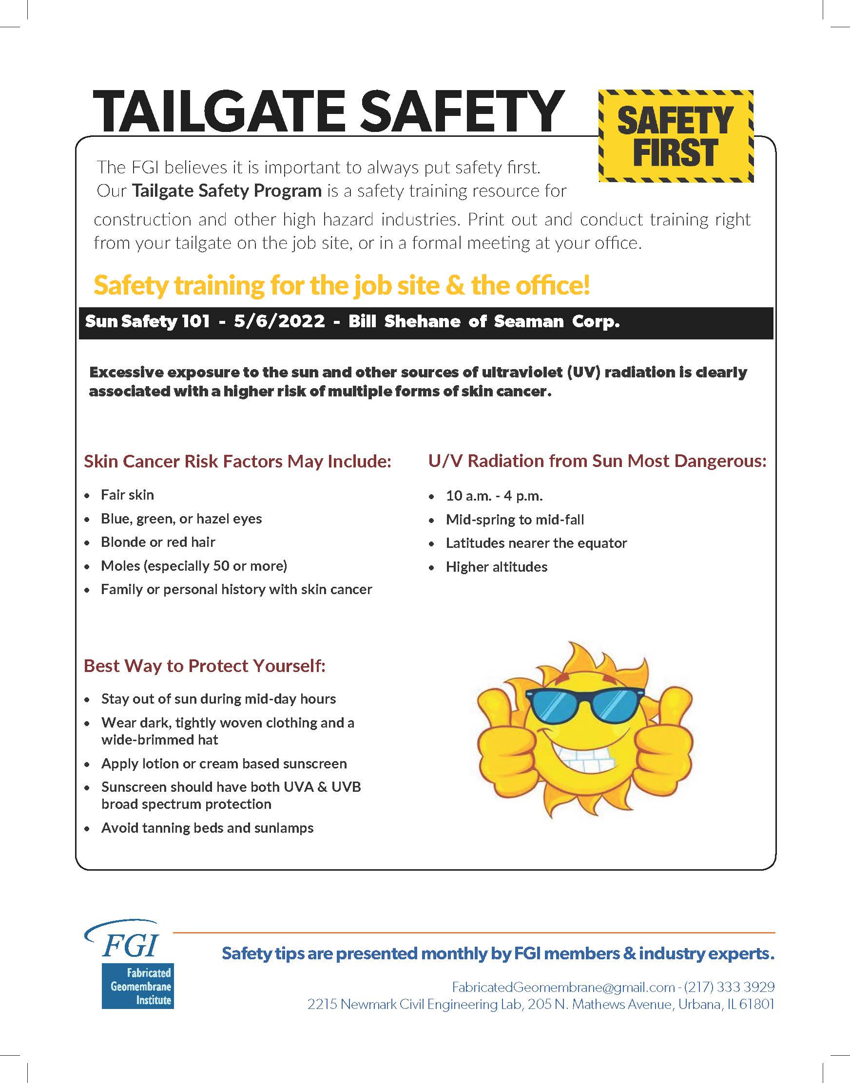 Tailgate Safety Program