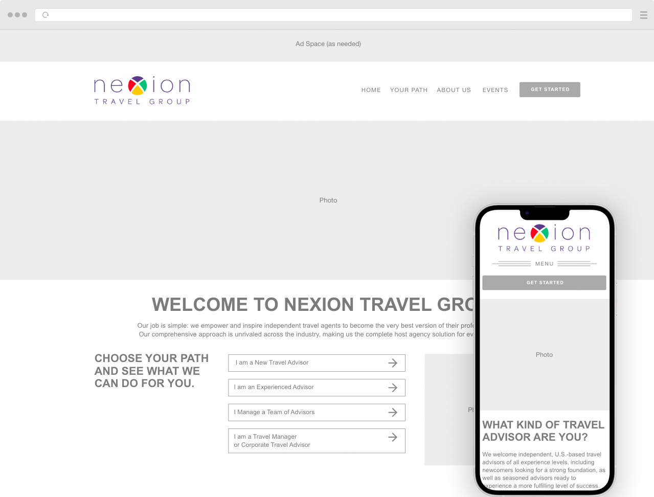 Nexion Travel Group UX / UI