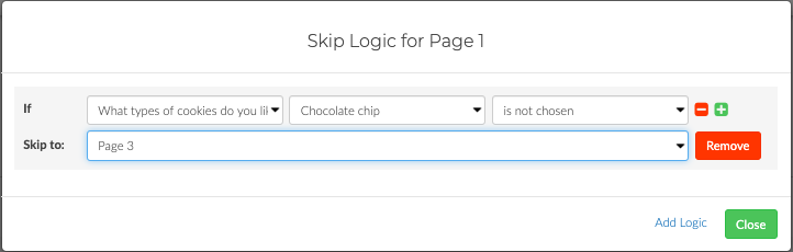 What are some best practices for using skip logic? | User Interviews