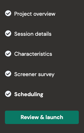 How do I launch a project? | User Interviews