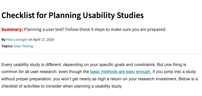 40+ Time-Saving Usability Testing Templates and Checklists