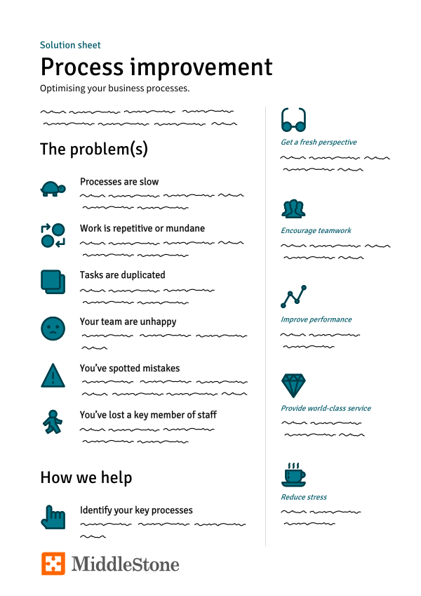 Process improvement solution sheet | Middlestone