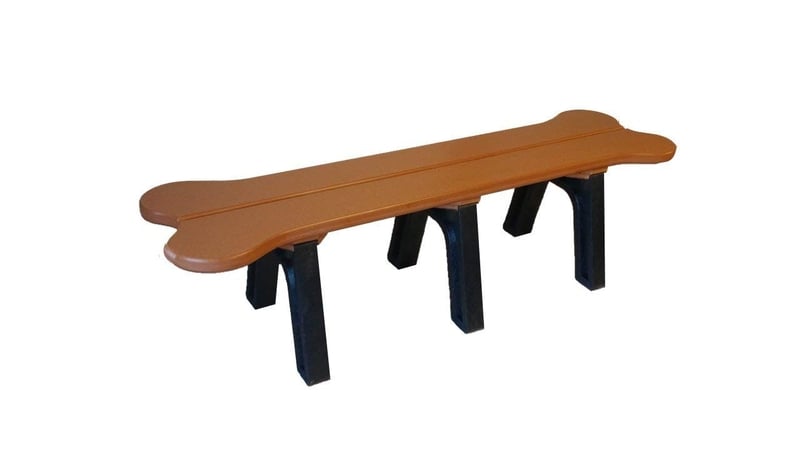 Dog Bone Bench with Back | American Recycled Products