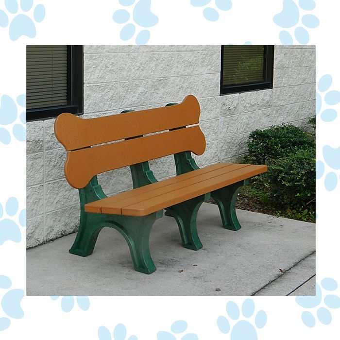 Dog Bone Bench with Back | American Recycled Products