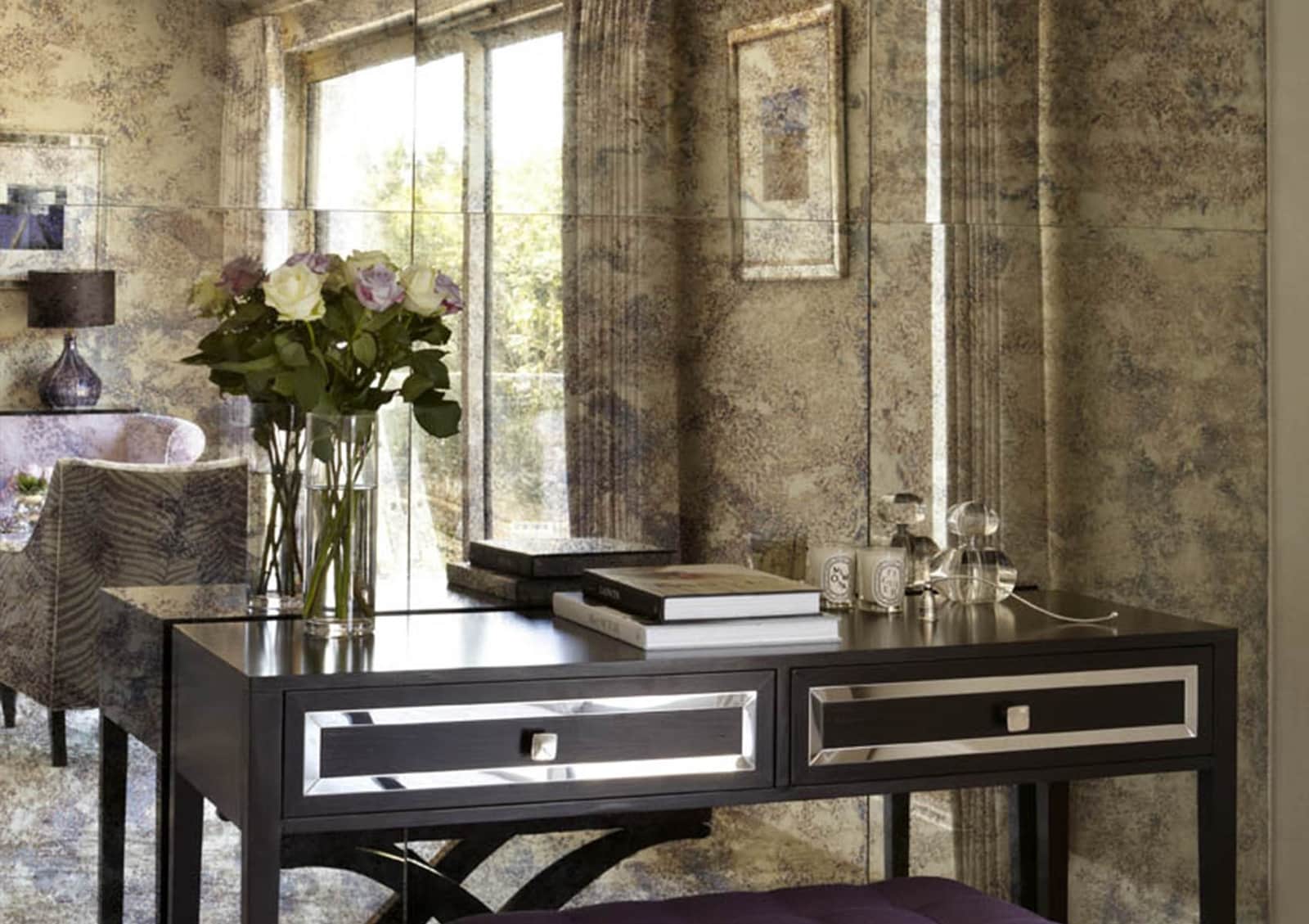 Mottled Antiqued Mirror - Saligo Design