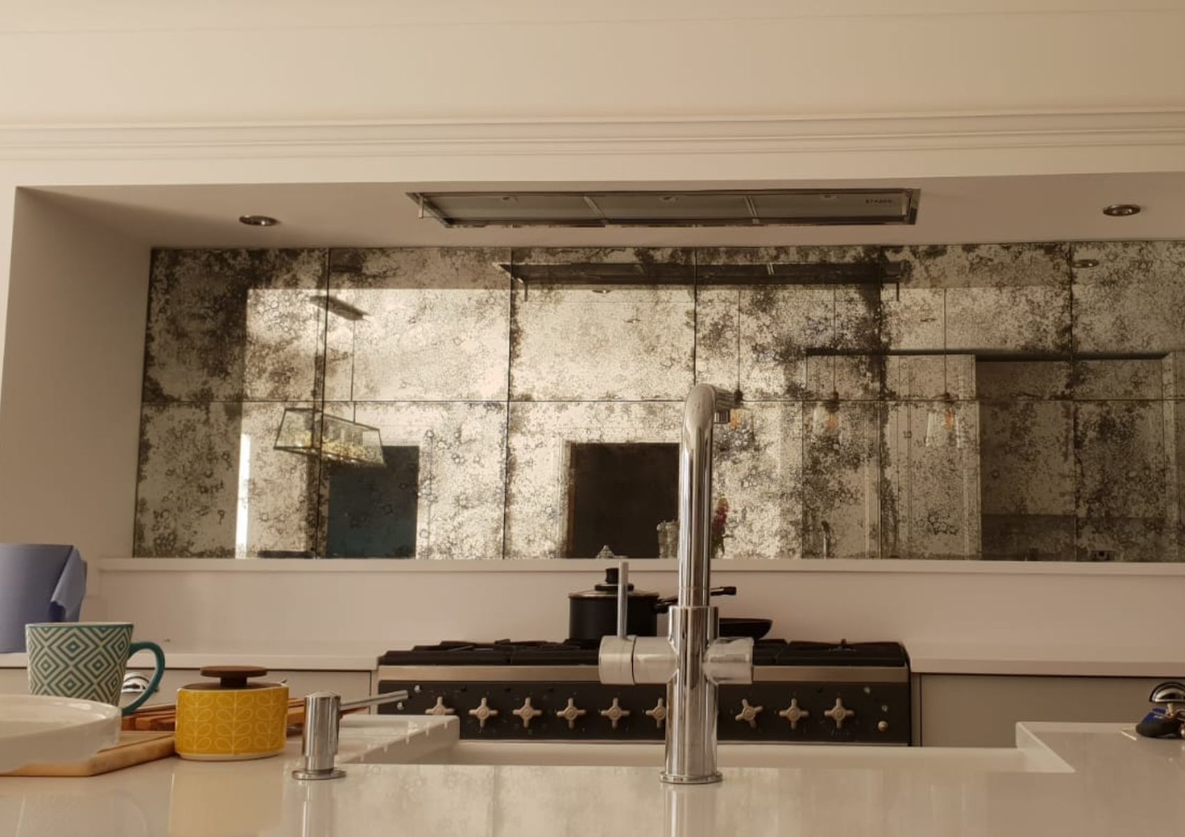 Vintage Style Antiqued Mirror - Saligo Design