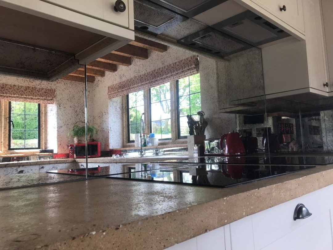 Mottled Antiqued Mirror - Saligo Design