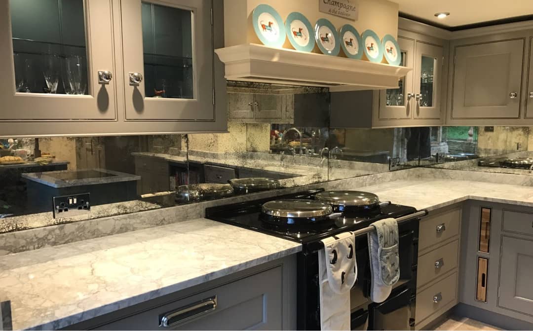 Antique Mirror Splashbacks for Kitchens and Bathrooms | Saligo Design