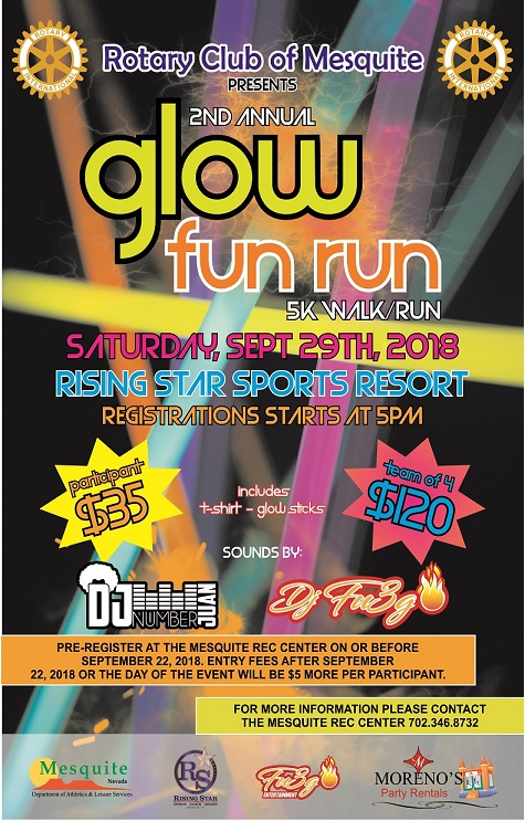 Glow Fun Run 5k - Sep 29, 2018 - Mesquite Recreation Center
