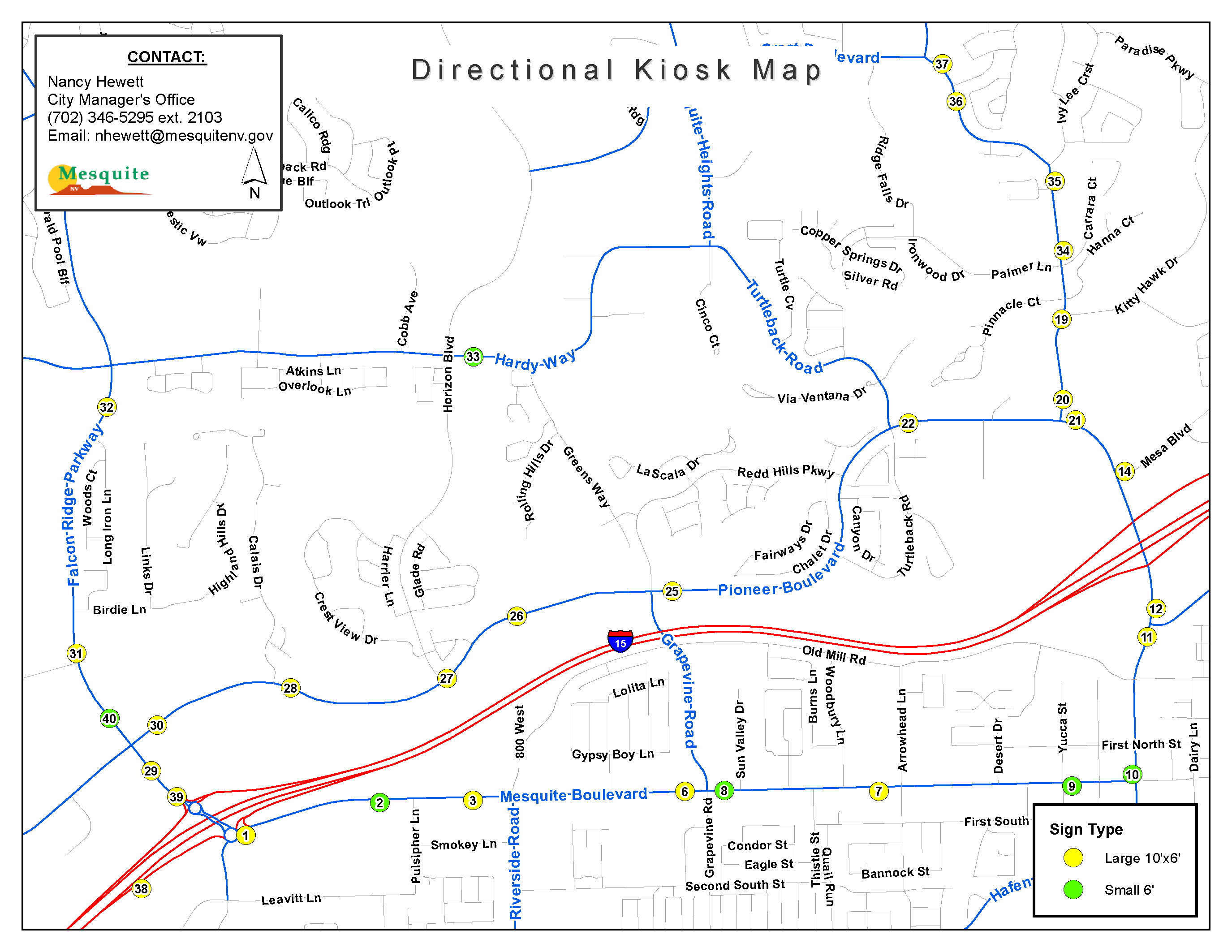 Kiosk Directional Sign Program